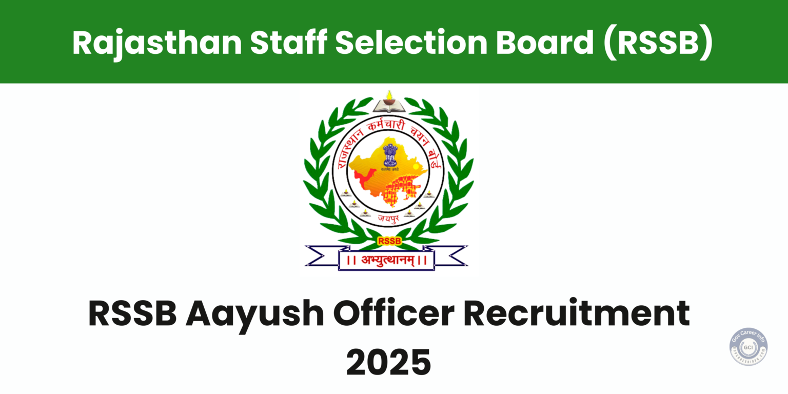 RSSB Aayush Officer Recruitment 2025 - Apply Online Now