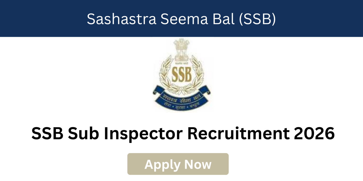 SSB SI Recruitment 2026: Apply Online for 51 Sub Inspector Posts